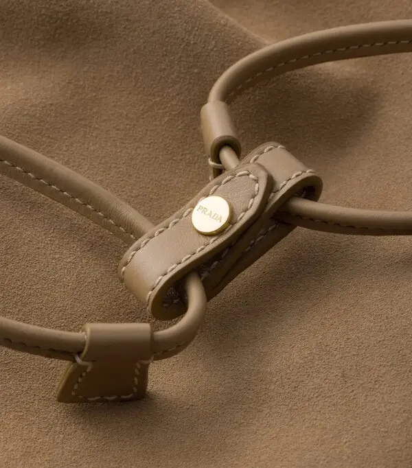 Prada Suede Drawstring Wish Pouch