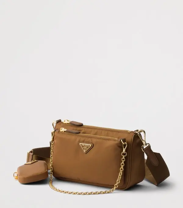 Prada Re-nylon And Saffiano Leather Shoulder Bag