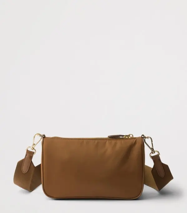 Prada Re-nylon And Saffiano Leather Shoulder Bag