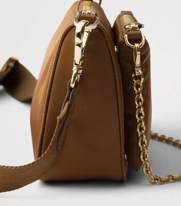 Prada Re-nylon And Saffiano Leather Shoulder Bag