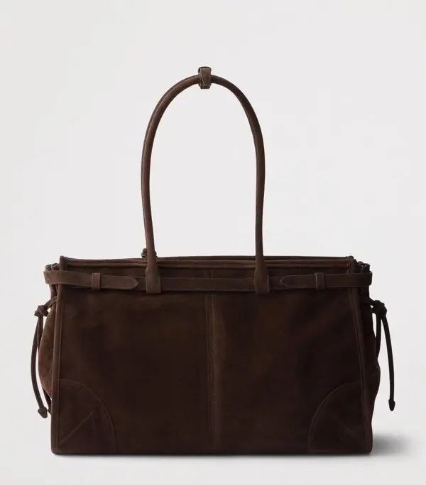 Prada Large Suede Bonnie Shoulder Bag