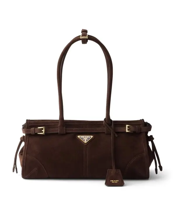 Prada Medium Suede Bonnie Shoulder Bag