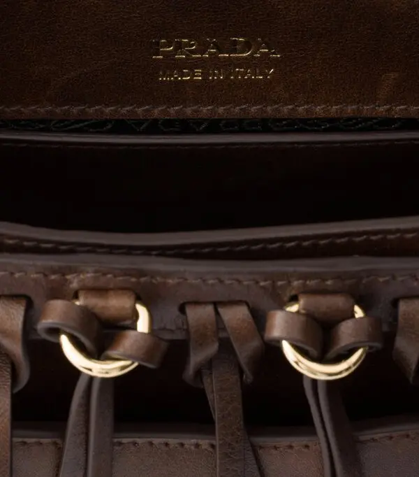 Prada Mini Leather Corsaire Shoulder Bag