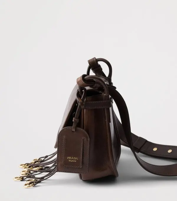 Prada Mini Leather Corsaire Shoulder Bag
