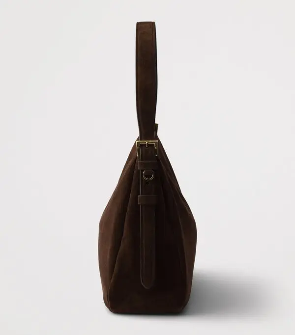 Prada Medium Suede Aimée Shoulder Bag