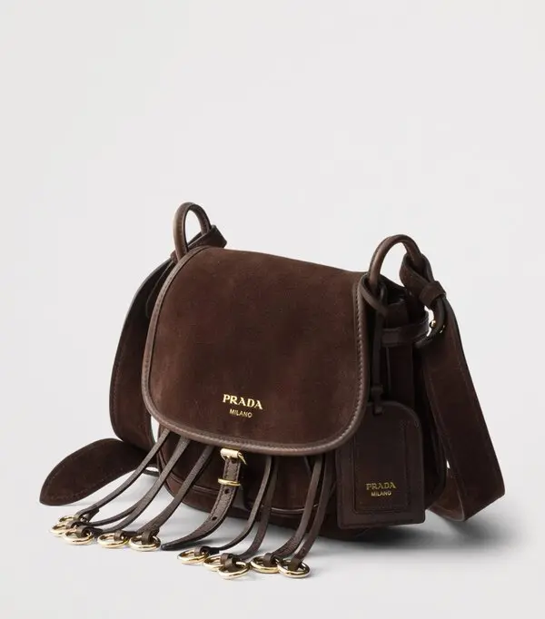Prada Mini Suede Corsaire Shoulder Bag