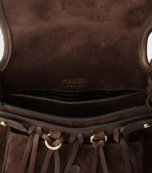 Prada Mini Suede Corsaire Shoulder Bag
