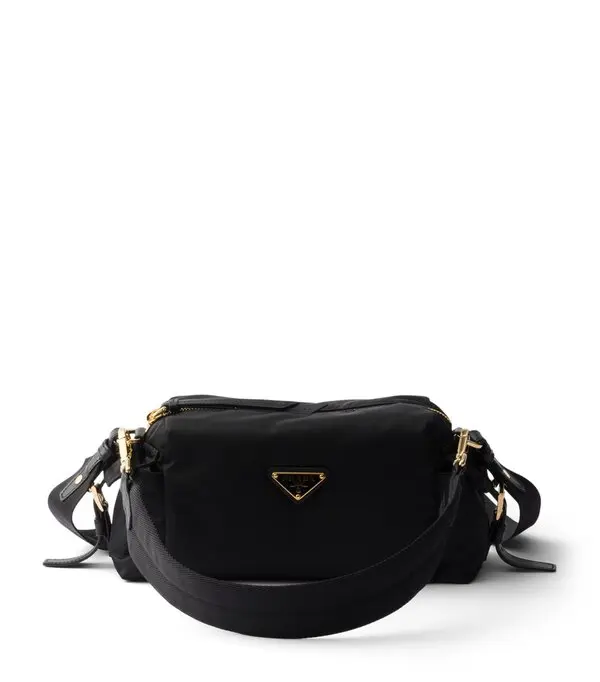 Prada Small Re-nylon And Leather Explore Shoulder Bag