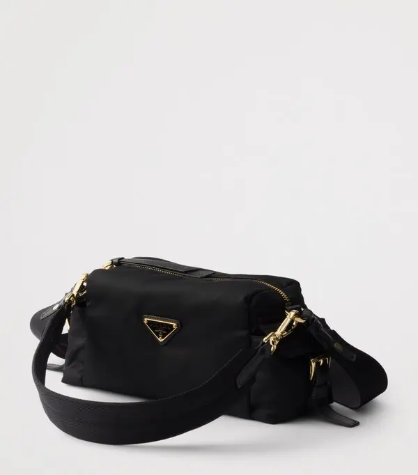 Prada Small Re-nylon And Leather Explore Shoulder Bag