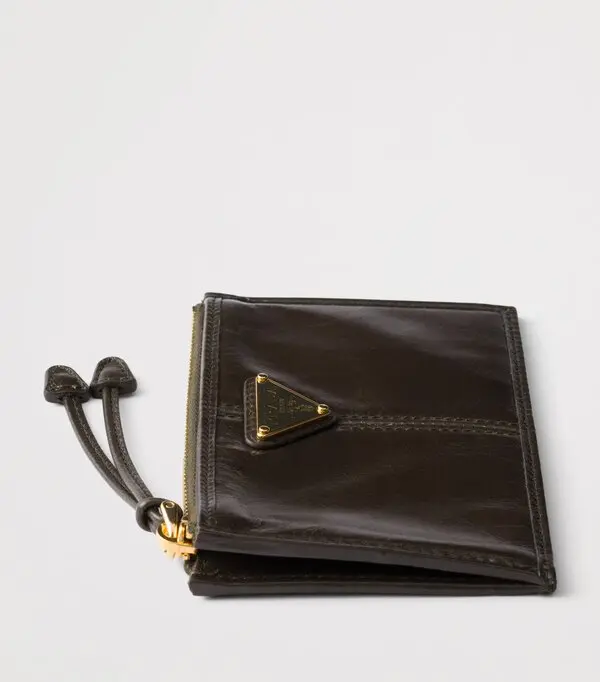 Prada Saffiano Leather Zip Card Holder