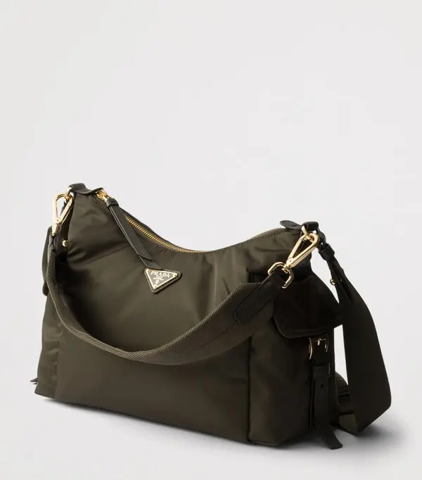 Prada Large Re-nylon And Leather Explore Shoulder Bag