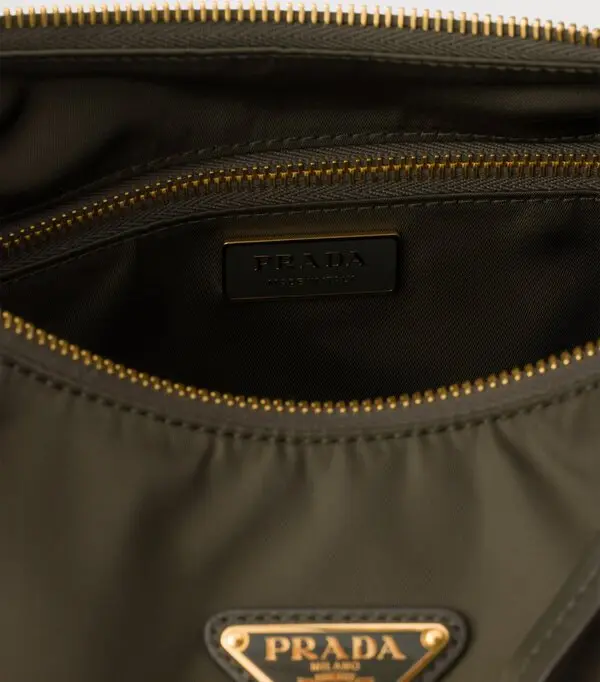 Prada Large Re-nylon And Leather Explore Shoulder Bag