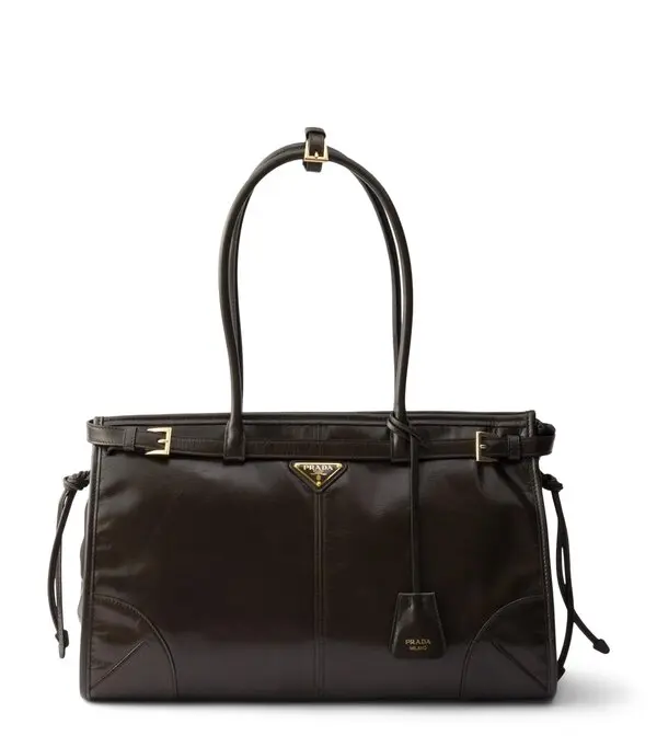 Prada Large Leather Bonnie Shoulder Bag