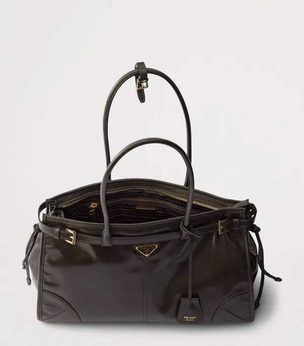 Prada Large Leather Bonnie Shoulder Bag