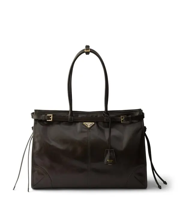Prada Extra Large Leather Bonnie Shoulder Bag