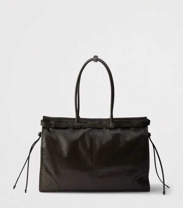 Prada Extra Large Leather Bonnie Shoulder Bag