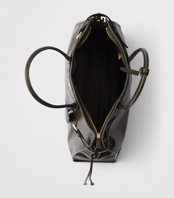 Prada Extra Large Leather Bonnie Shoulder Bag