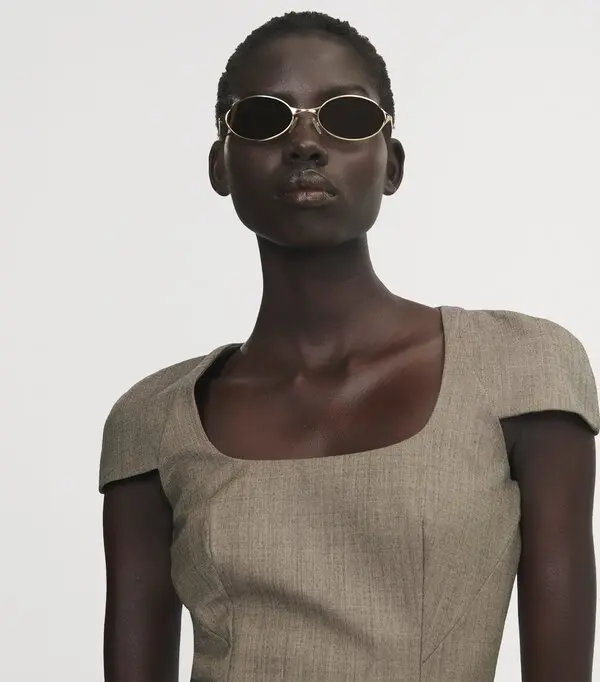 Alexander McQueen Metal Sunglasses