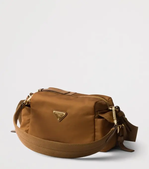 Prada Small Re-nylon And Leather Explore Shoulder Bag