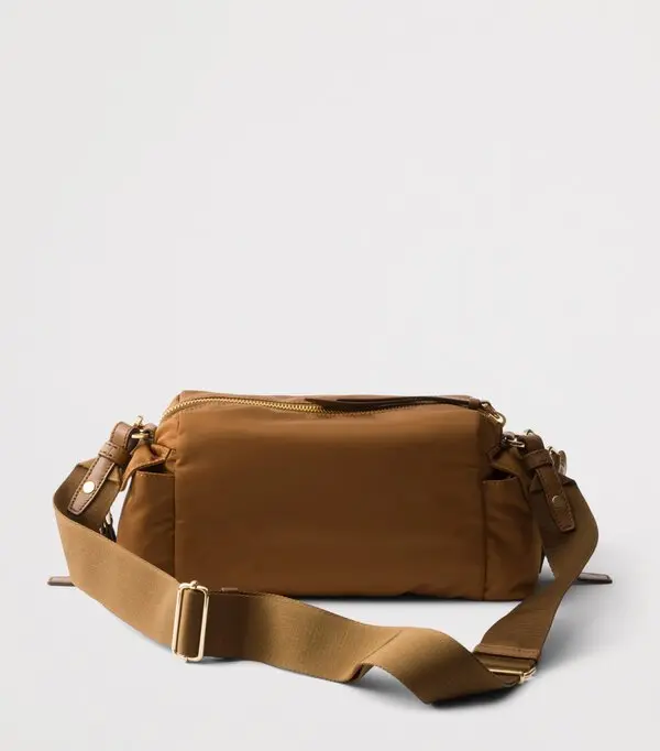 Prada Small Re-nylon And Leather Explore Shoulder Bag