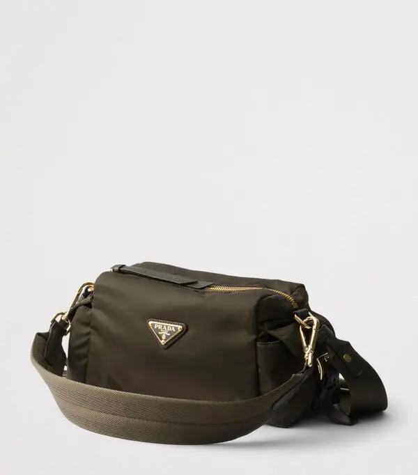Prada Small Re-nylon And Leather Explore Shoulder Bag