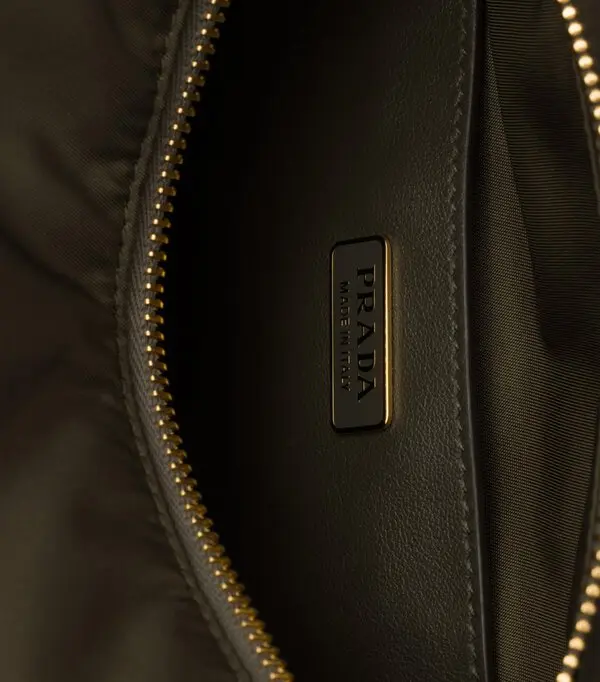 Prada Small Re-nylon And Leather Explore Shoulder Bag