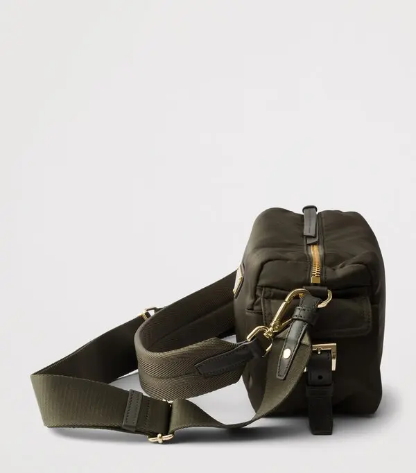 Prada Small Re-nylon And Leather Explore Shoulder Bag