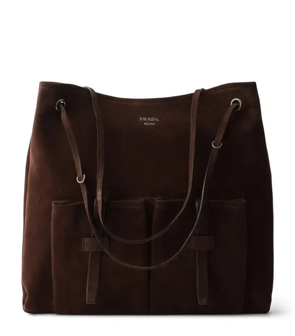 Prada Large Suede Route Shoulder Bag