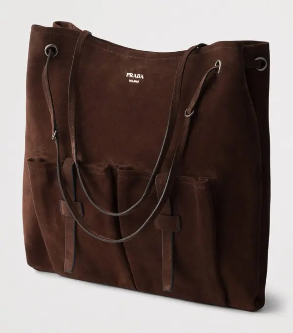 Prada Large Suede Route Shoulder Bag