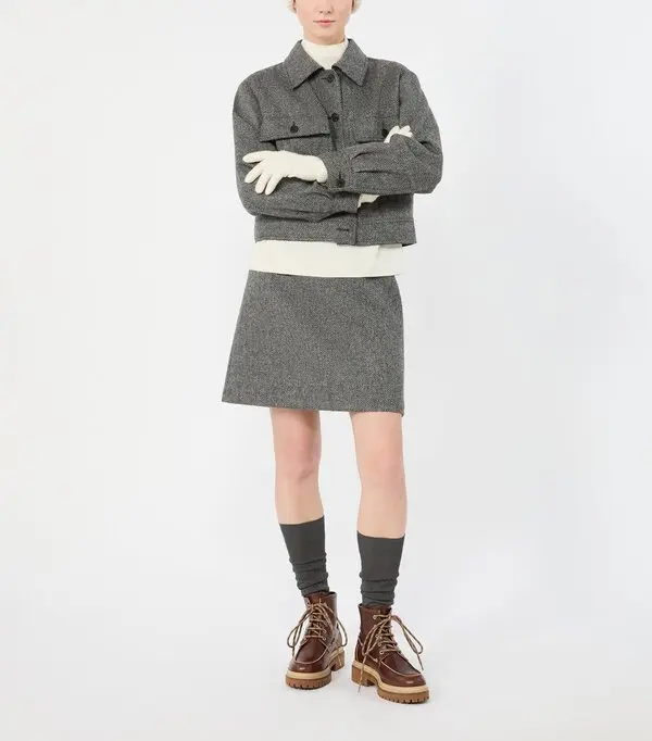 Max Mara Chevron Collared Jacket