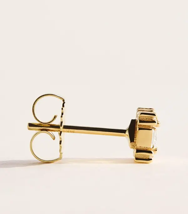 SUZANNE KALAN Princess Cut Diamond Stud Earrings