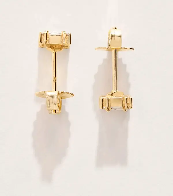 SUZANNE KALAN Princess Cut Diamond Stud Earrings