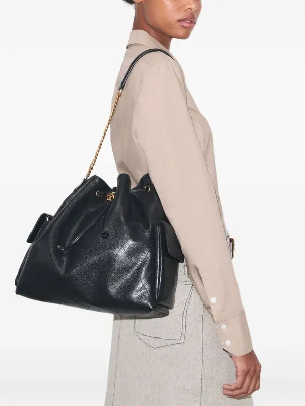 Tory Burch Charlie Large Leather Shoulder Bag