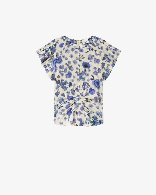 Isabel Marant Étoile Tullya Draped Rose Print Top