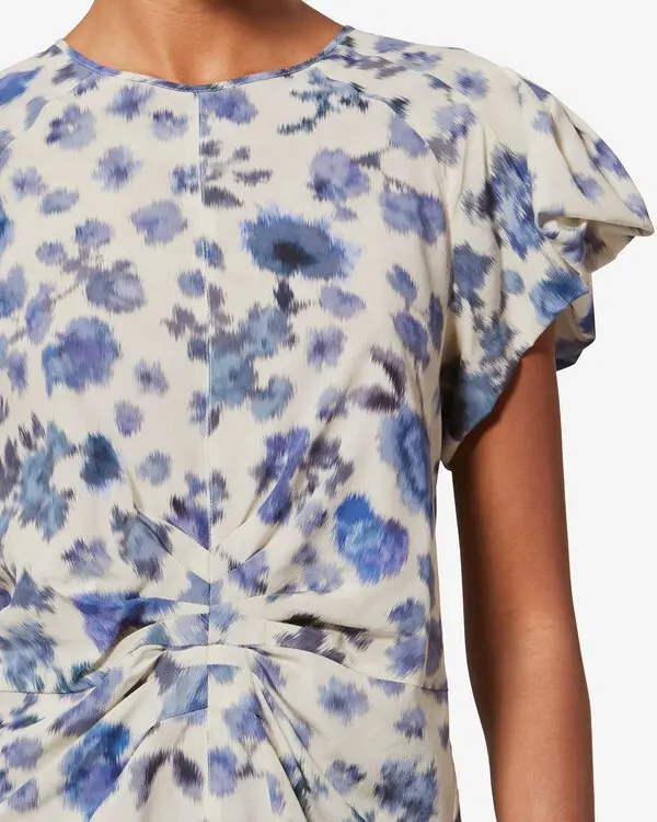Isabel Marant Étoile Tullya Draped Rose Print Top