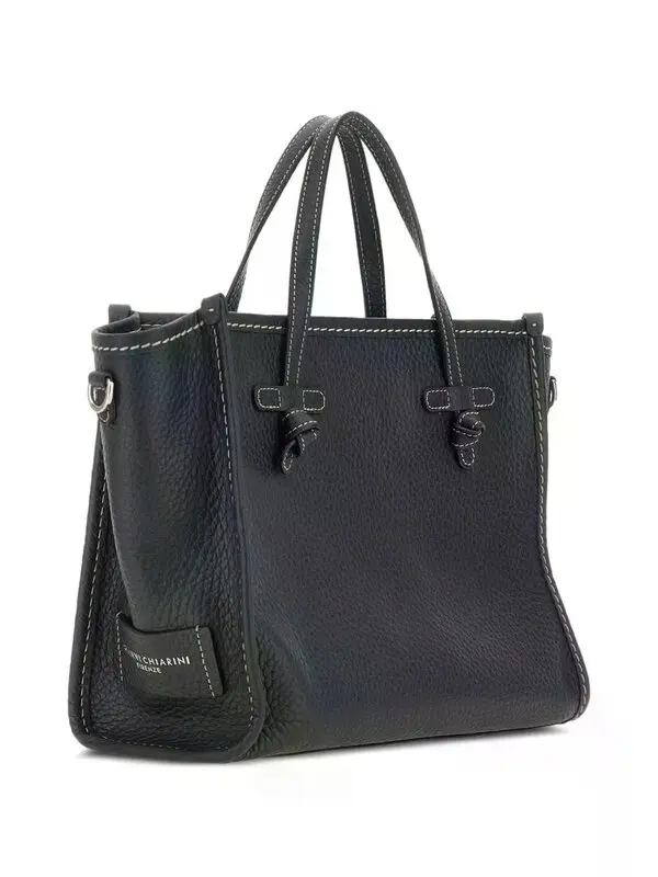MARCELLA CLUB Miss Marcella Leather Tote Bag - Black