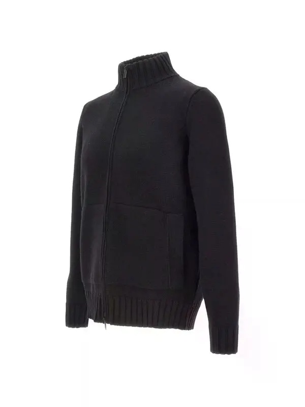 FILIPPO DE LAURENTIIS Zip-up Merino-wool Cardigan