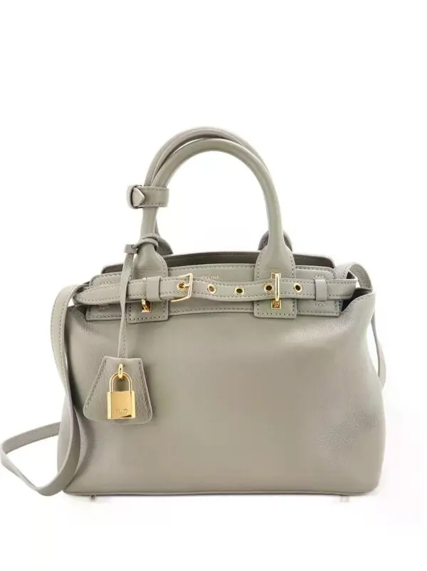 Celine Conti Leather Shoulder Bag - Green