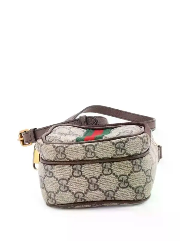 Gucci Ophidia Top Handle Gg Coated Canvas Mini Crossbody Bag