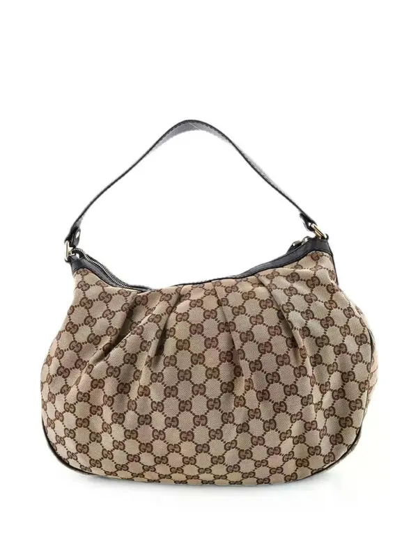 Gucci Sukey Gg Canvas With Leather Medium Hobo Bag
