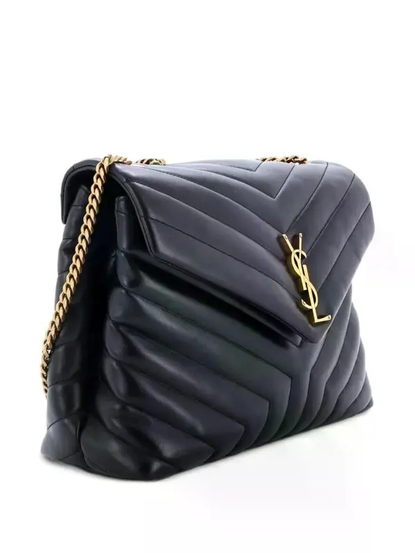 Saint Laurent Loulou Matelassé Chevron Leather Medium Shoulder Bag