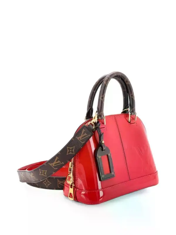 LOUIS VUITTON Alma Handbag Monogram Vernis Bb Satchel