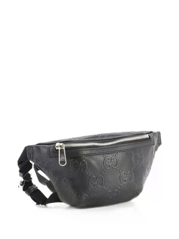 Gucci Gg Embossed Perforated Leather Small Belt Bag
