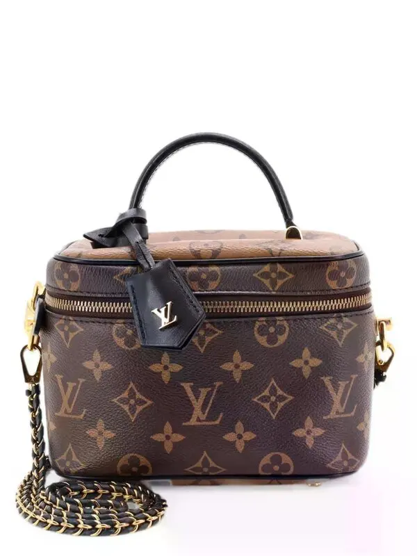LOUIS VUITTON Vanity Handbag Reverse Monogram Canvas Pm Satchel