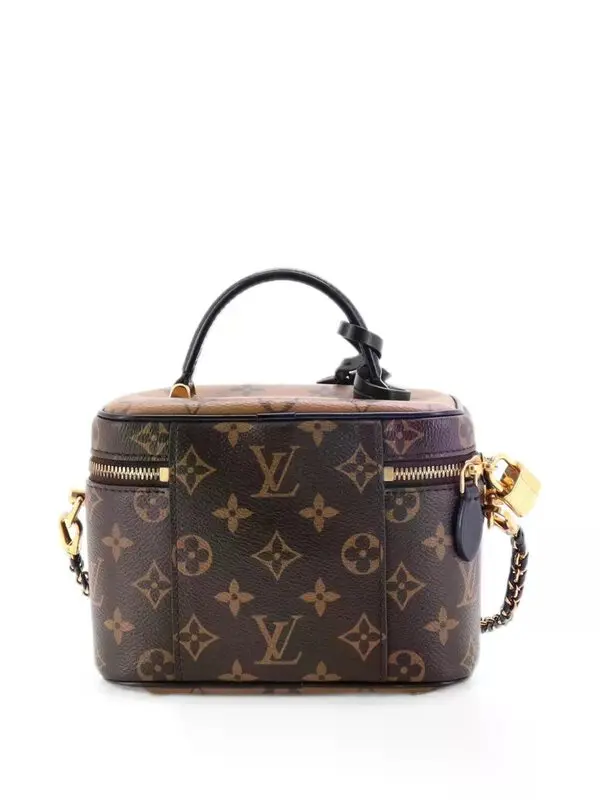 LOUIS VUITTON Vanity Handbag Reverse Monogram Canvas Pm Satchel