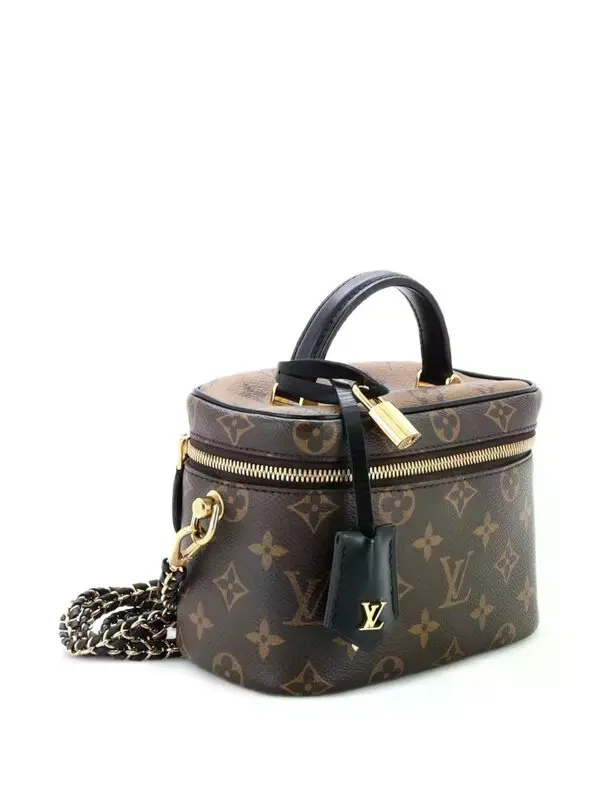LOUIS VUITTON Reverse Monogram Canvas Pm Satchel - Brown