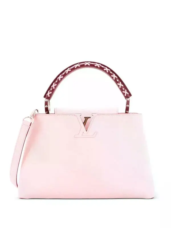 LOUIS VUITTON Capucines Pm Satchel With Whipstitch Detail - Pink