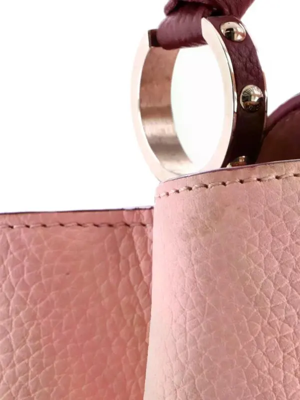 LOUIS VUITTON Capucines Pm Satchel With Whipstitch Detail - Pink