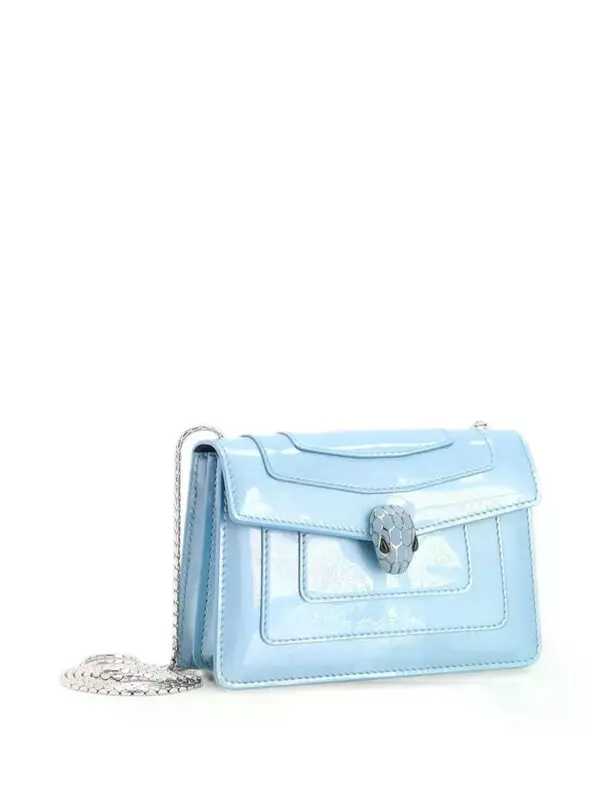 BVLGARI Serpenti Forever Square Patent Small Shoulder Bag