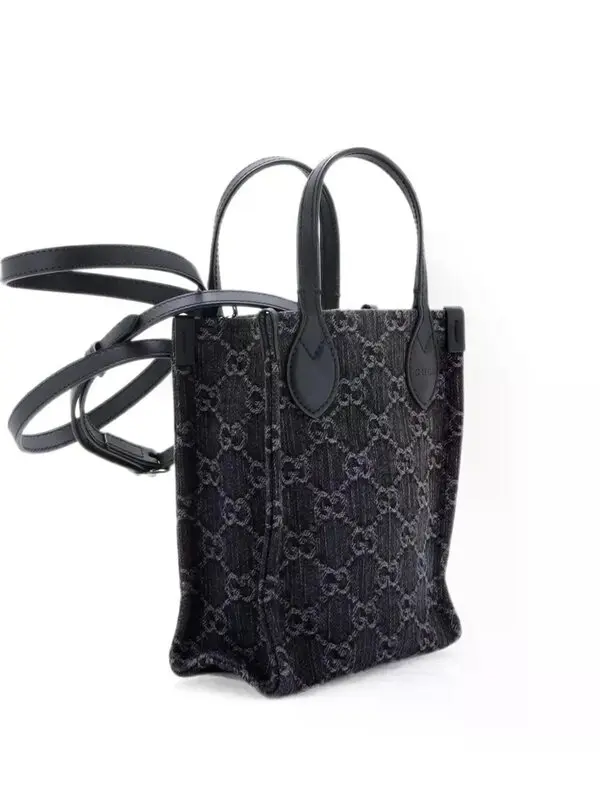 Gucci Vertical Gg Denim Mini Tote Bag